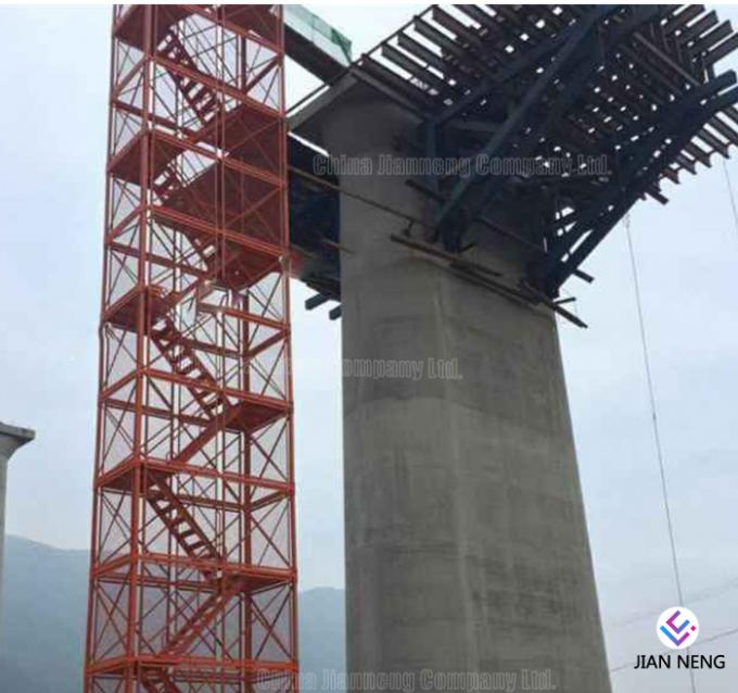 High Bridge Pier Scaffolding Safety Construction Steel Step Ladder Cage ...
