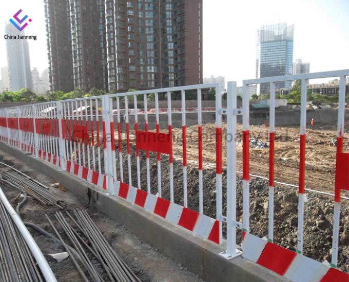 Temporary Edge Protection Guardrail Red And White Color For Building ...