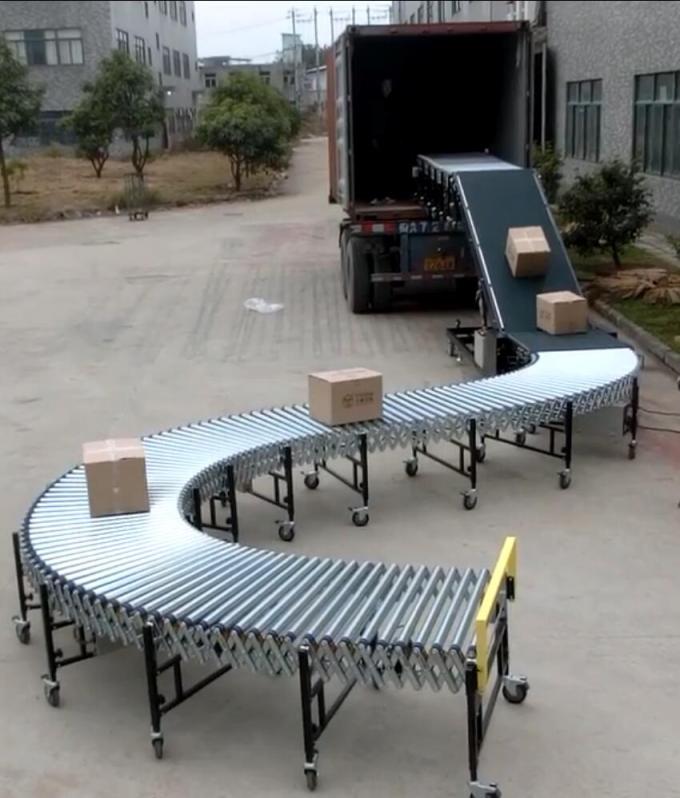 Adjustable Brake Conveyor For 20 Feet 40 Feet Container Loading And ...