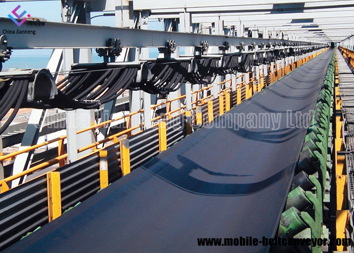 Wear Resistant Rubber Flat Mobile Conveyor Belt System For Copper Ore ...