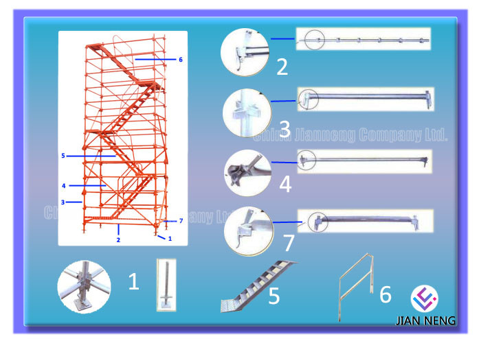 Multi - Functional Convenient Scaffold Stair Tower With Strong Bearing ...