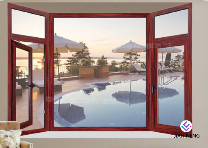 Impact Resistant Swing Open Windows , Float Glass Aluminium House Windows